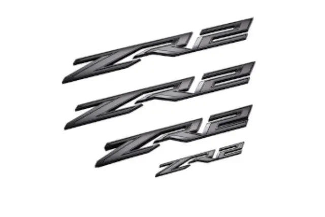 2023-2024 Chevrolet Silverado 1500 Exterior Emblem Kit, ZR2, Black ...