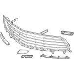 2016-2018 Chevrolet Camaro Front Lower Grille 84102026 GM ...