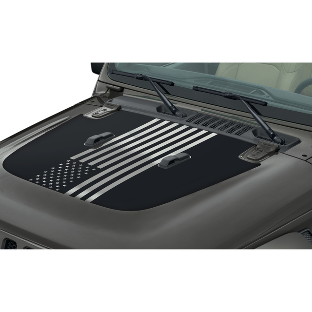2018-2023 Jeep Hood Graphic, American Flag 82215735 | Mopar Estores