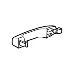 2019-2024 GM Primed Exterior Side Door Handle 13526759 GM ...
