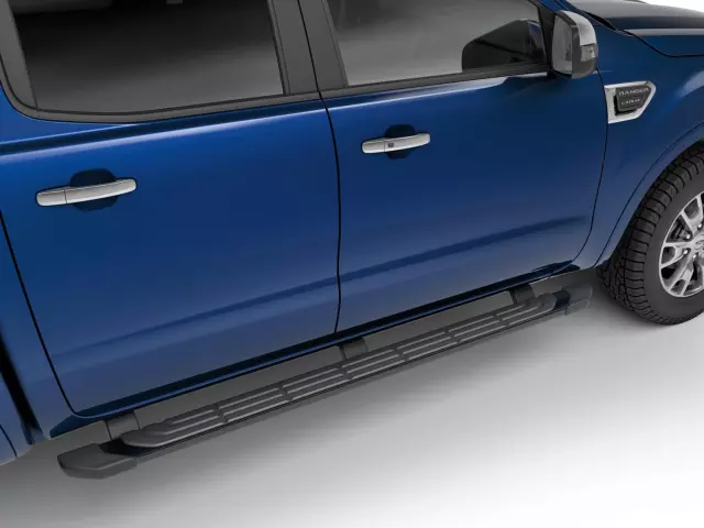 2019 2023 Ford Ranger Crew Cab Step Bars 5 Inch Angular Black Painted Eastgate Ford Parts