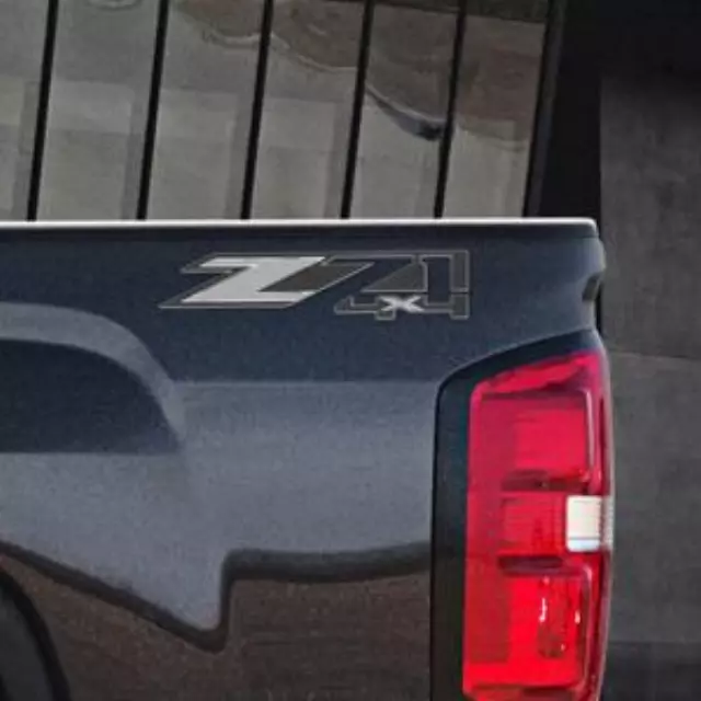 2014-2018 GM "Z71" Decal Graphics Silver and Charcoal on Chrome ...