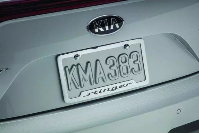 UR017 AY002CK License Plate Frame Chrome Lower Logo 2018 2022 Kia Stinger Kia Cheap Parts