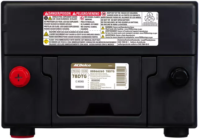 1984-2024 ACDelco Vehicle Battery 78DTG | TascaParts.com