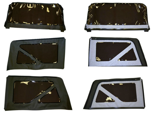 2011-2018 Jeep Wrangler JK 2 Door Replacement Window Kit Standard Black ...