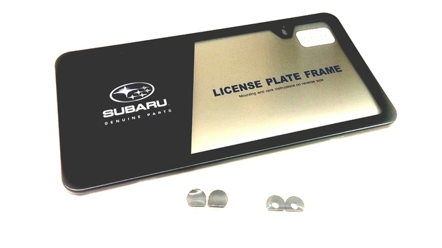 2008-2024 Subaru License Plate Frame Slim / Matte Black SOA342L105 ...
