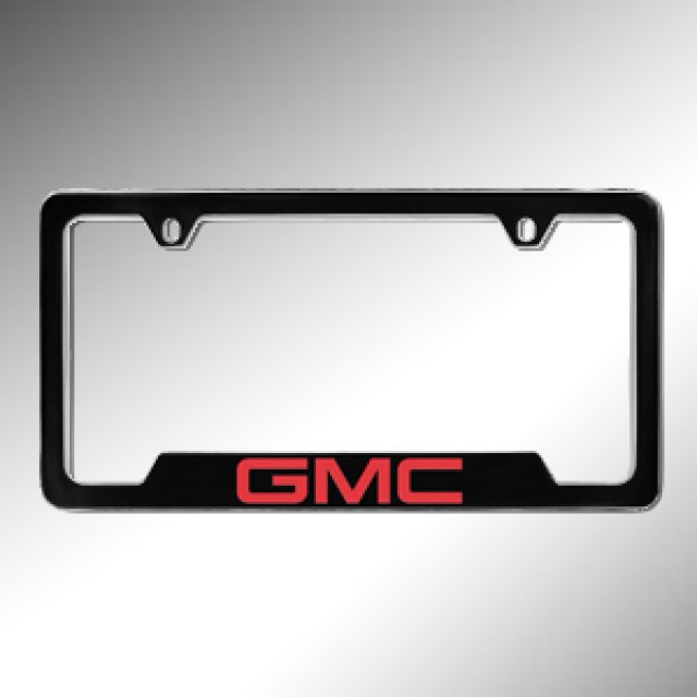 2014-2020 GMC License Plate Frame, Black, Gmc 19330377 | GMPartsDirect.com