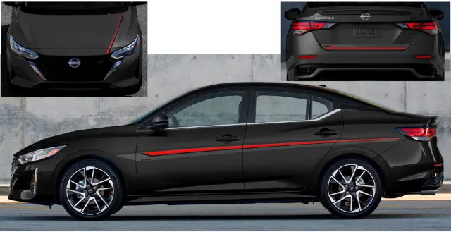 2020-2025 Nissan Sentra NISMO B18 Sentra Graphics Package Silver ...