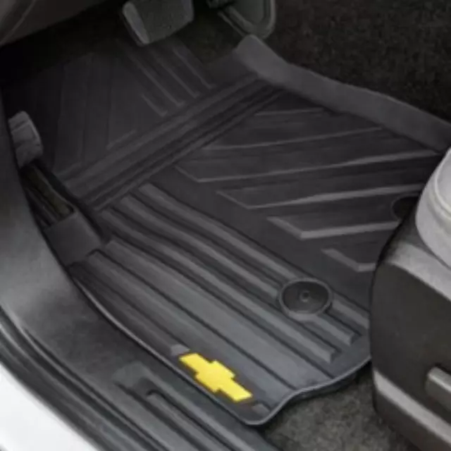 2015 2022 Chevrolet Colorado Floor Mats All Weather Front Gray Bow Tie 23229842 TascaParts