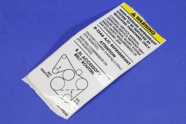 2003-2006 Dodge Viper Belt Routing Label 5037995AB | My Mopar Parts