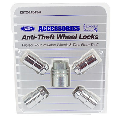 1998-2019 Ford Wheel Locks - Chrome - Exposed Lugs E9TZ-1A043-A ...
