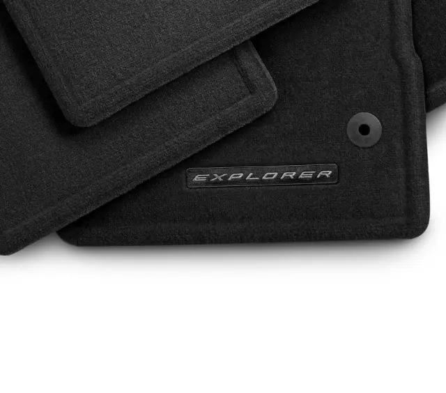 2024 Ford Explorer Carpeted Black Floor Mats 4 Piece Set LB5Z 7813300 AF Varsity Ford