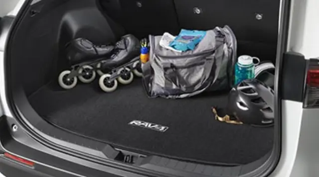 2019-2024 Toyota RAV4 Carpet Cargo Mat - Black - W/ Sub-Woofer PT926 ...