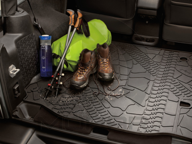 Cargo Tray, Molded, Jeep Logo, Black 82214404 | Mopar Estores