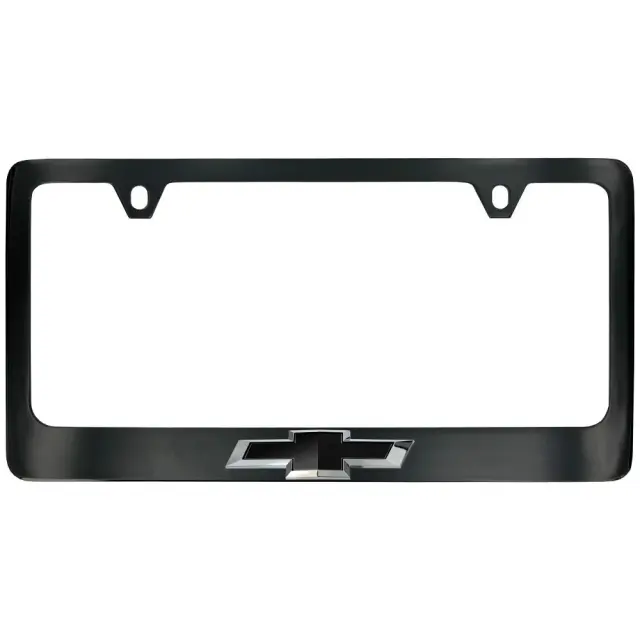 2014-2025 Chevrolet License Plate Frame, Wide Bottom, Black 19434954 GM ...