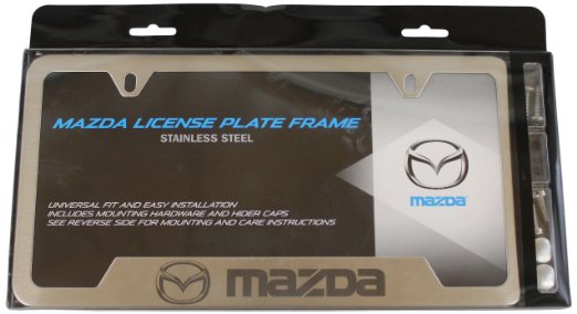2006-2020 Mazda License Plate Frame, Slimline, Mazda Logo 0000-83-Z63 ...