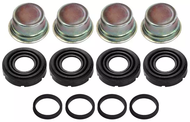 Front Disc Brake Caliper Rubber Bushing Kit with Boots, Seals, and Caps ...