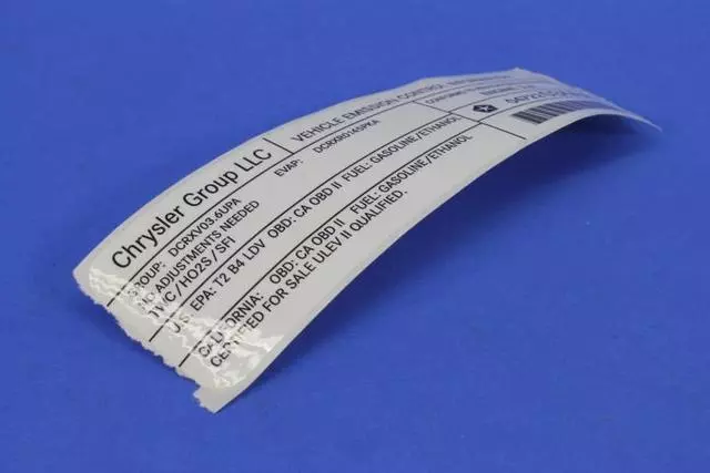 2013 Mopar Veci Label Label 4722034AA | Mopar Auto Parts Direct