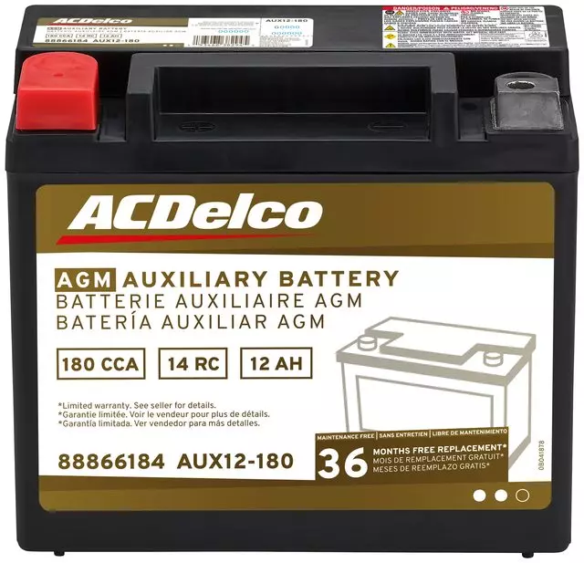 2014-2024 ACDelco Auxiliary Battery AUX12-180 | TascaParts.com