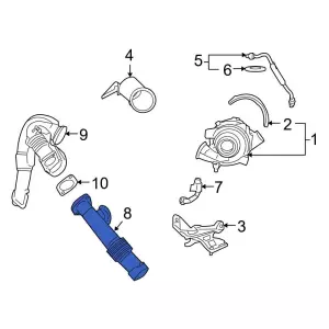2003-2005 Ford Inlet Pipe 3C3Z-6K854-B | OEM Ford Parts Online