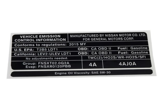 19317605 GM Vehicle Emission Control Information Label | GM Parts Store