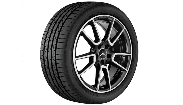 2017-2024 Mercedes-Benz Wheel Alloy 19x8.5 5-double spoke - Black 205 ...