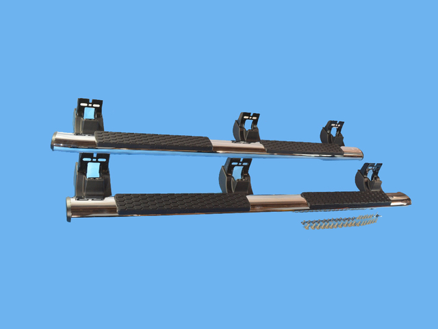 2013-2022 Ram Tubular Side Steps Chrome Aluminum Cab Length For Quad ...