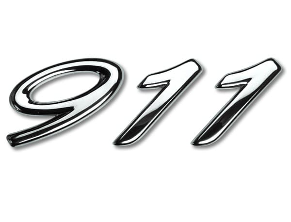2000-2003 Porsche 911 "911" logo in silver for Porsche 996 "Millennium ...