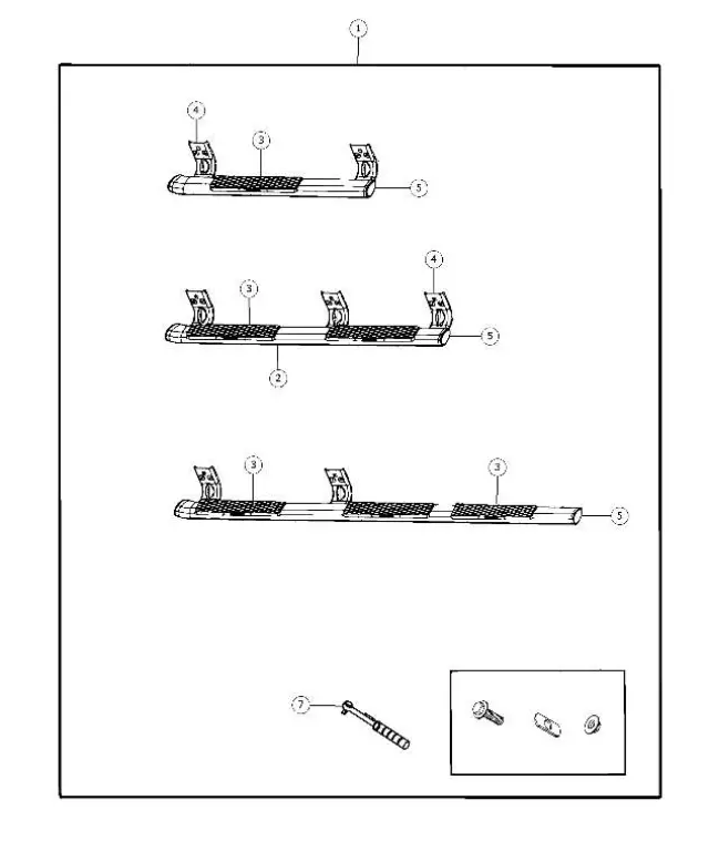 Step Nerf Bar Kit 68193125AA | Mopar Parts Canada