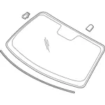 JR3Z-6303100-C - Windshield 2018-2023 Ford Mustang | Ford Parts Direct