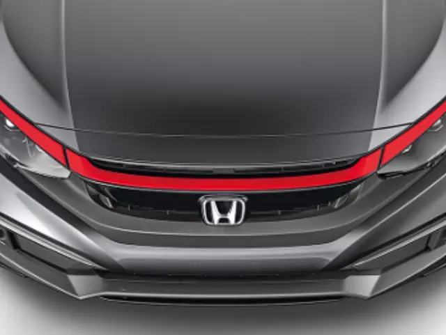 08F21-TBA-180A - 2019 Honda Civic - Garnish Front Grille *R513* (Rallye ...