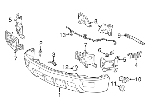 FRONT BUMPER for 2015 Chevrolet Silverado 1500|23138597