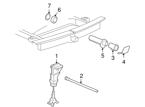 SPARE TIRE CARRIER for 2011 GMC Sierra 1500
