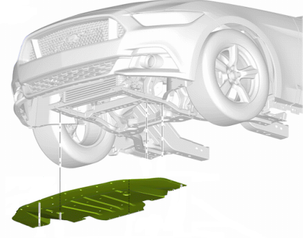 FR3Z-17626-D - Under Cover, Lower Air Deflector - Ls Package 2015-2017 ...