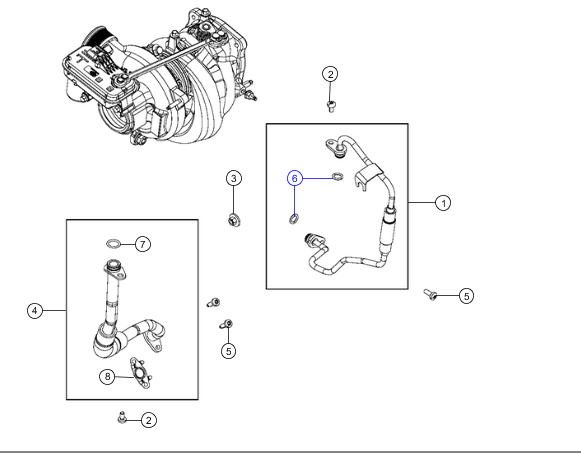 68374709AA - Genuine OEM - Engine Oil Feed Hose - Alfa Romeo Giulia ...