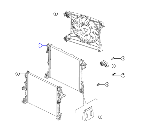 68472913AA - ENGINE RADIATOR - | Alfa Romeo Fiat Parts USA