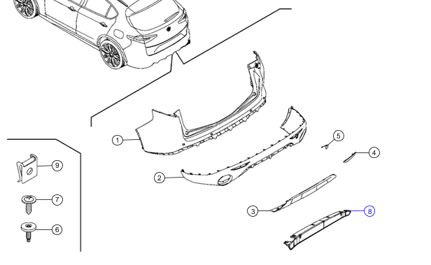 68395038AA - REAR LOWER VALANCE - | Alfa Romeo Fiat Parts USA