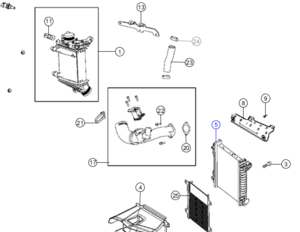 68304418AA - RIGHT AUX COOLER - | Alfa Romeo Fiat Parts USA