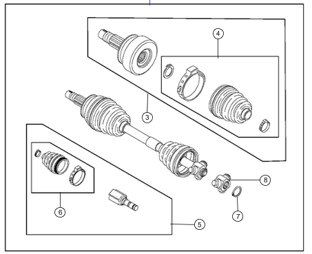 68528492AA - RIGHT FRONT AXLE SHAFT - | Alfa Romeo Fiat Parts USA