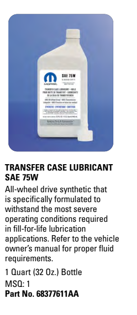 68377611AA - FLUID, PTU HYDRAULIC FLUID - | Alfa Romeo Fiat Parts USA
