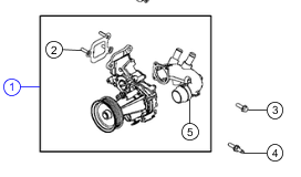 5048124AG - WATER PUMP - | Alfa Romeo Fiat Parts USA