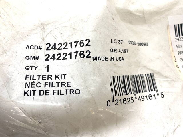 GM 24221762 Automatic Transmission Fluid Filter Kit with Seal | Genuine ...