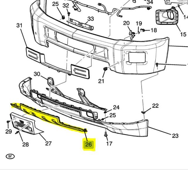 23324215 - Valance Panel - 2015-2020 GM | Findlay Part