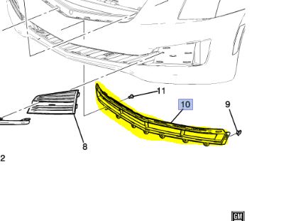 22879645 - Lower Grille - 2015-2019 Cadillac ATS | Findlay Part