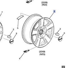 GM 23430212 20x9 Aluminum Wheel | Genuine GM & AC Delco OEM Parts ...
