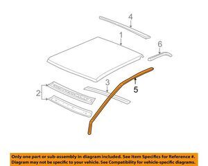 GM 15044908 Front Passenger Side Door Roof Drip Weatherstrip | Genuine ...