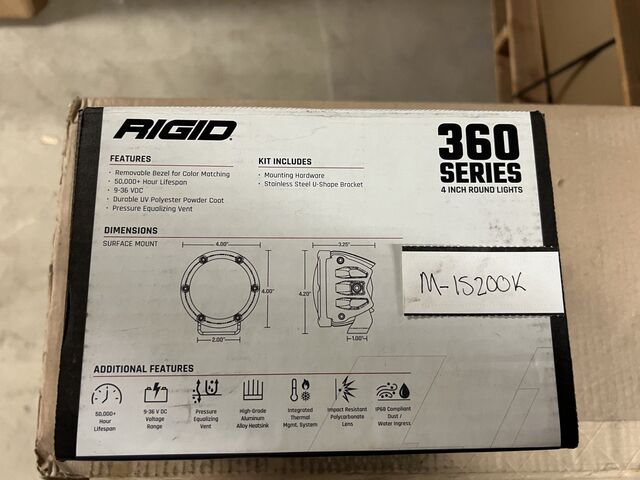 M15200KBML - RIGID 360 SERIES 4 INCH ROUND LIGHTS - | Lasco Auto Parts