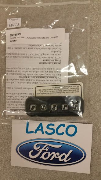 KB3Z14A626A - 2007-2024 Ford Remote Keyless Entry Keypad Actuator ...