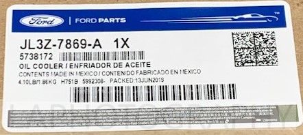 JL3Z-7869-A - jl3z-7869-a Oil Cooler Assembly - 2017-2020 Ford F-150 ...
