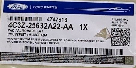 4C3Z-25632A22-AA - 4c3z-25632a22-aa Seat Cushion Pad Ford Super Duty ...